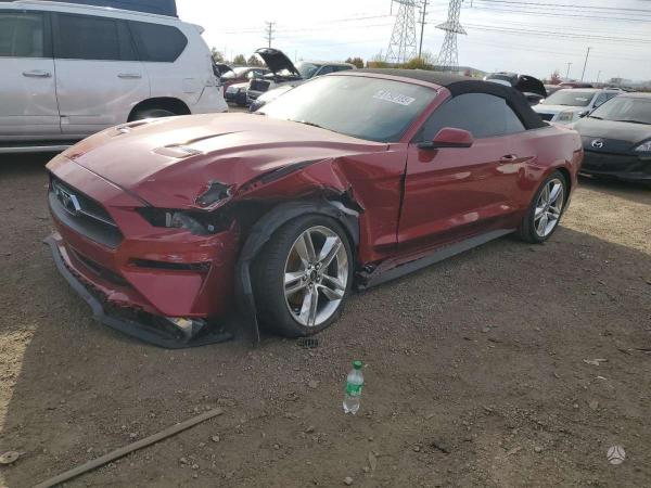 Red Ford Mustang 2021 in Ukmerge, with an engine capacity of 2.25 L and mileage of 54 thousand km for 15125 €, photo 2 on AUTOMOTO.COM.LV