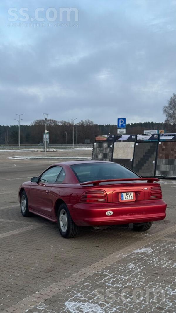 Red Ford Mustang 1995 in Riga, with an engine capacity of 3.80 L and mileage of 95 thousand km for 4500 €, photo 2 on AUTOMOTO.COM.LV