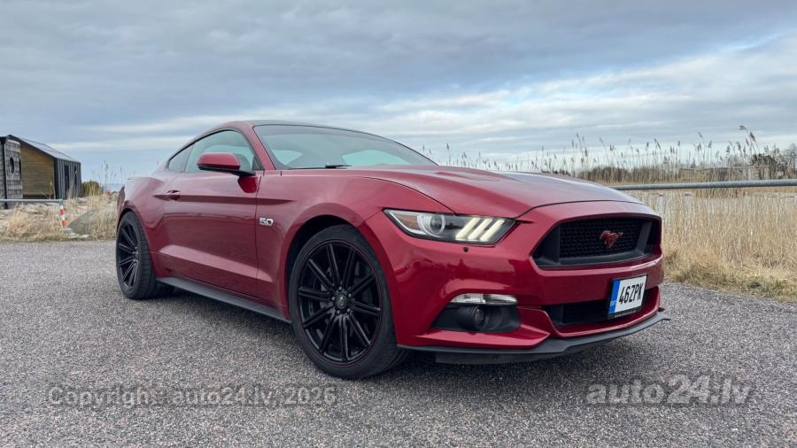 Red Ford Mustang 2015 in Tallinn, with an engine capacity of 5.00 L and mileage of 76 thousand km for 28000 €, photo 1 on AUTOMOTO.COM.LV