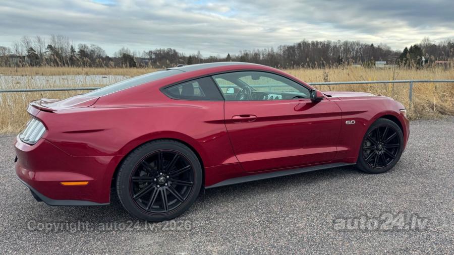 Red Ford Mustang 2015 in Tallinn, with an engine capacity of 5.00 L and mileage of 76 thousand km for 28000 €, photo 3 on AUTOMOTO.COM.LV