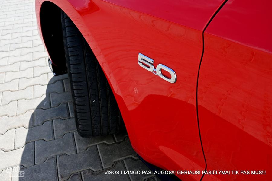 Red Ford Mustang 2015 in Kretinga, with an engine capacity of 5.00 L and mileage of 183 thousand km for 23499 €, photo 8 on AUTOMOTO.COM.LV