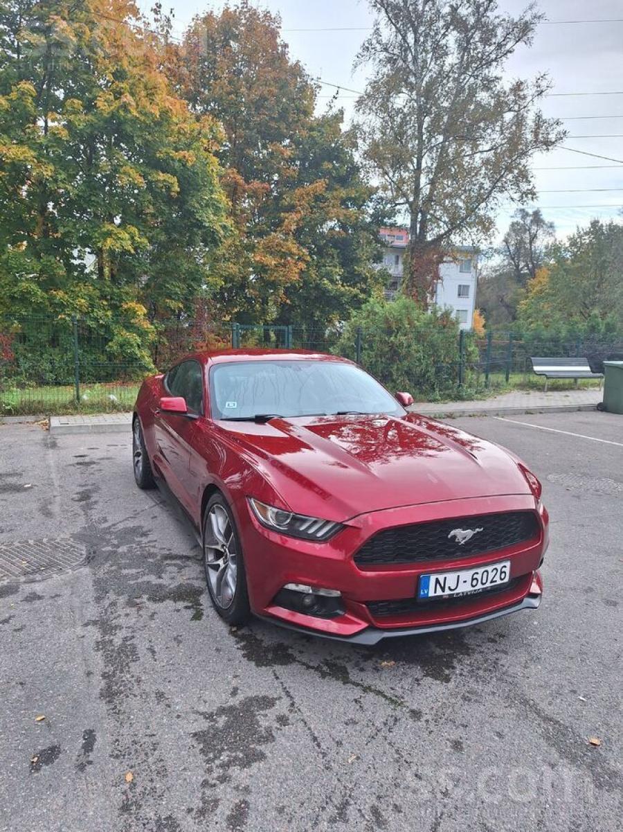 Red Ford Mustang 2017 in Riga, with an engine capacity of 2.30 L and mileage of 117 thousand km for 20500 €, photo 8 on AUTOMOTO.COM.LV