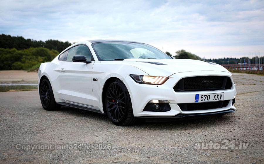 White Ford Mustang 2017 in Tallinn, with an engine capacity of 5.00 L and mileage of 85 thousand km for 40000 €, photo 1 on AUTOMOTO.COM.LV
