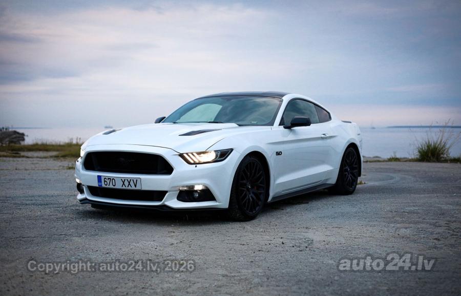 White Ford Mustang 2017 in Tallinn, with an engine capacity of 5.00 L and mileage of 85 thousand km for 40000 €, photo 3 on AUTOMOTO.COM.LV