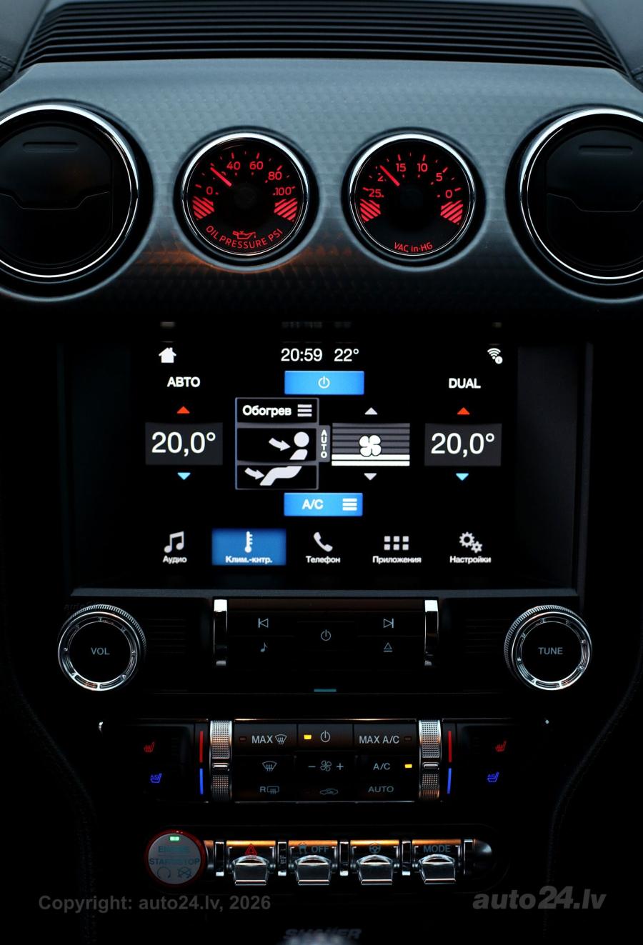 White Ford Mustang 2017 in Tallinn, with an engine capacity of 5.00 L and mileage of 85 thousand km for 40000 €, photo 22 on AUTOMOTO.COM.LV