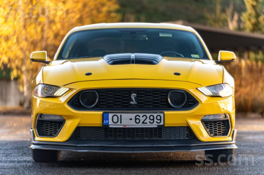 Yellow Ford Mustang 2018 in Riga, with an engine capacity of 2.30 L and mileage of 180 thousand km for 19200 €, photo 1 on AUTOMOTO.COM.LV