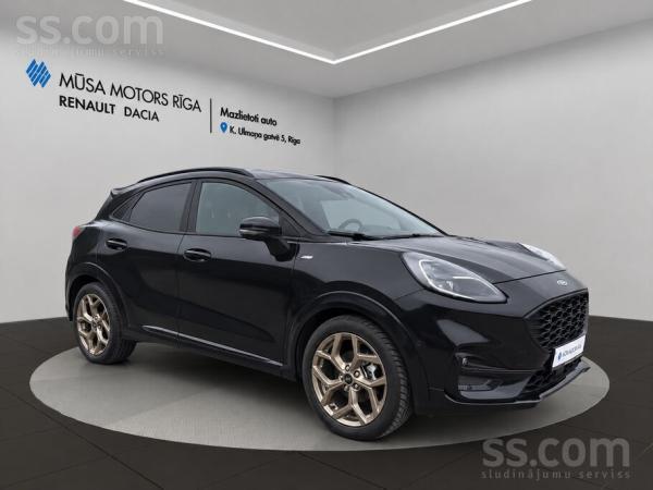 Black Ford Puma 2023 in Riga, with an engine capacity of 1.00 L and mileage of 72 thousand km for 17495 €, photo 1 on AUTOMOTO.COM.LV