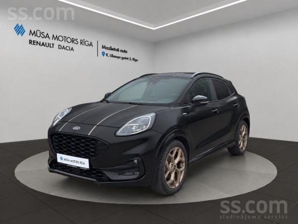 Black Ford Puma 2023 in Riga, with an engine capacity of 1.00 L and mileage of 72 thousand km for 17495 €, photo 4 on AUTOMOTO.COM.LV