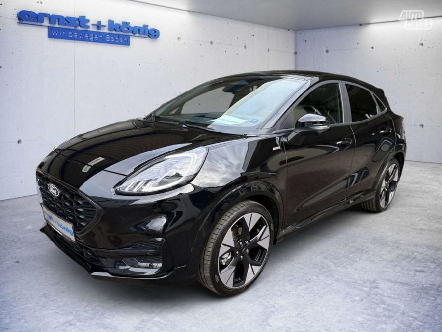 Black Ford Puma 2025 in Kaunas, with an engine capacity of 1.00 L and mileage of 11 thousand km for 32566 €, photo 1 on AUTOMOTO.COM.LV