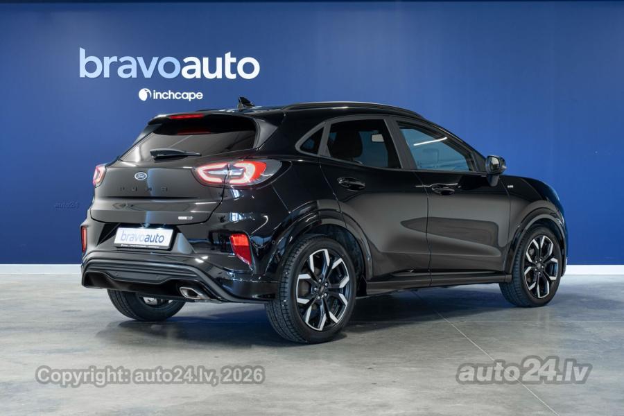Black Ford Puma 2021 in Tallinn, with an engine capacity of 1.00 L and mileage of 36 thousand km for 15900 €, photo 3 on AUTOMOTO.COM.LV