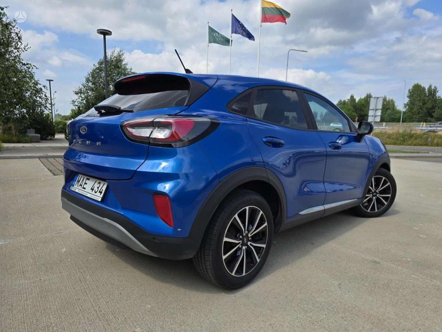 Blue Ford Puma 2021 in Vilnius, with an engine capacity of 1.00 L and mileage of 48 thousand km for 14000 €, photo 6 on AUTOMOTO.COM.LV