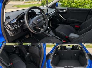 Blue Ford Puma 2021 in Vilnius, with an engine capacity of 1.00 L and mileage of 48 thousand km for 14000 €, photo 13 on AUTOMOTO.COM.LV