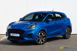 Blue Ford Puma 2023 in Vilnius, with an engine capacity of 1.00 L and mileage of 35 thousand km for 18990 €, photo  on AUTOMOTO.COM.LV