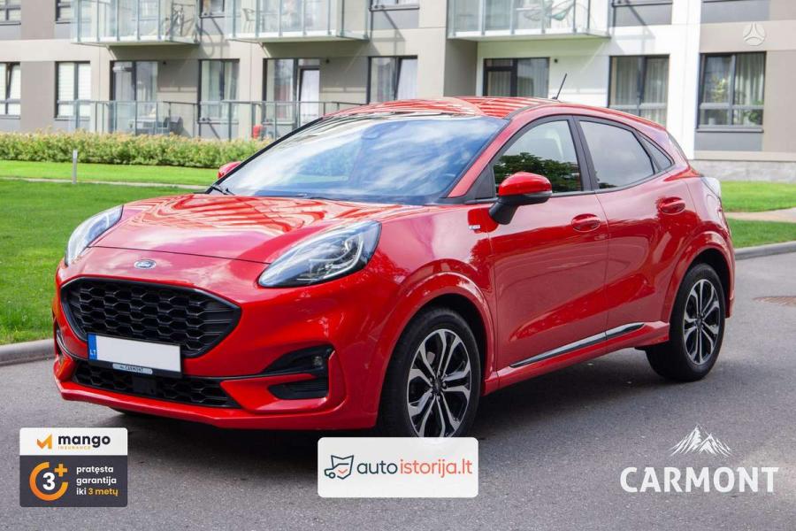 Sarkans Ford Puma 2021 Viļņa, ar dzinēja tilpumu 1.00 L un nobraukumu 78 tūkst. km par 14200 €, foto 1 vietnē AUTOMOTO.COM.LV
