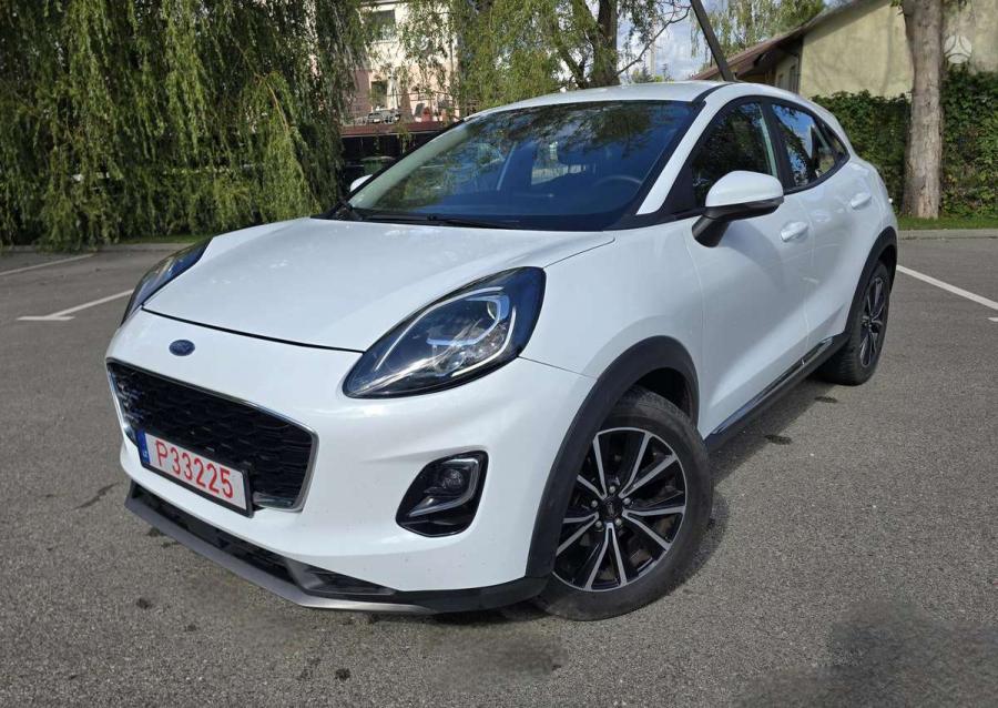 White Ford Puma 2020 in Vilnius, with an engine capacity of 1.00 L and mileage of 56 thousand km for 12500 €, photo 1 on AUTOMOTO.COM.LV