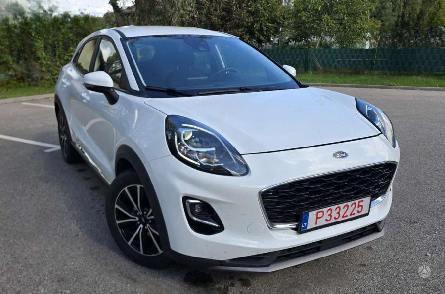 White Ford Puma 2020 in Vilnius, with an engine capacity of 1.00 L and mileage of 56 thousand km for 12500 €, photo 4 on AUTOMOTO.COM.LV