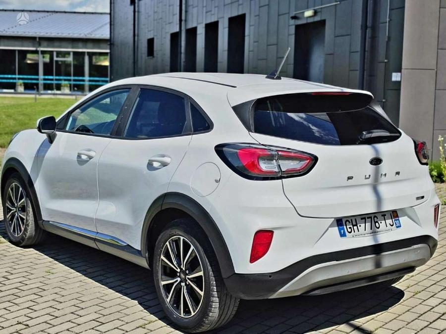 White Ford Puma 2022 in Taurage, with an engine capacity of 1.00 L and mileage of 73 thousand km for 8900 €, photo 6 on AUTOMOTO.COM.LV