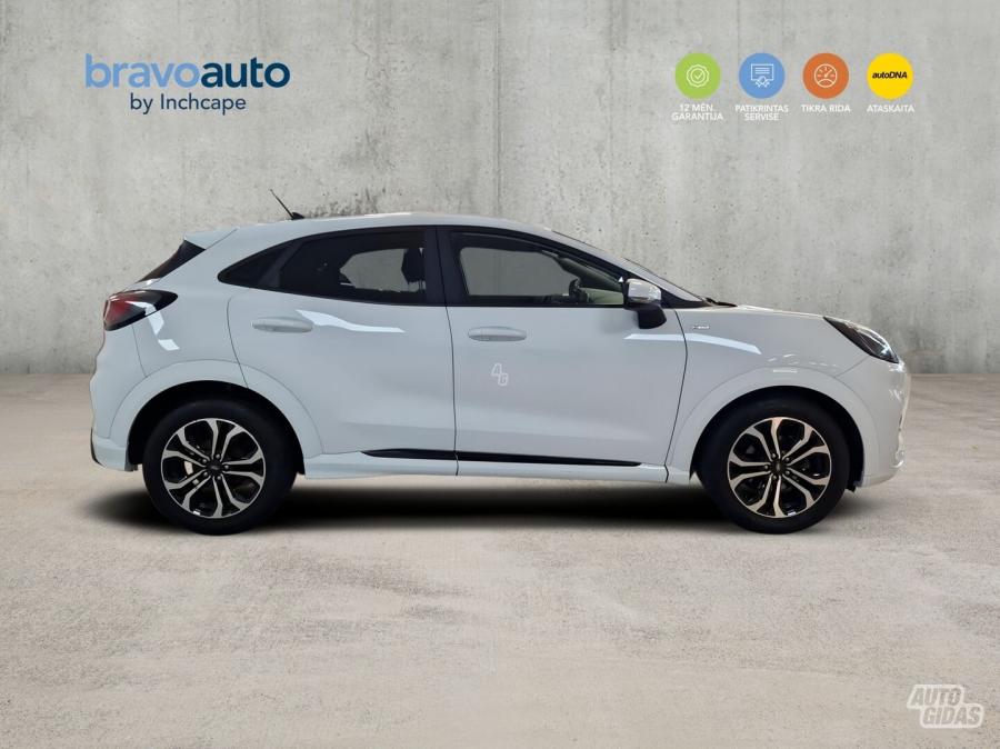 White Ford Puma 2023 in Vilnius, with an engine capacity of 1.00 L and mileage of 19 thousand km for 18000 €, photo 7 on AUTOMOTO.COM.LV