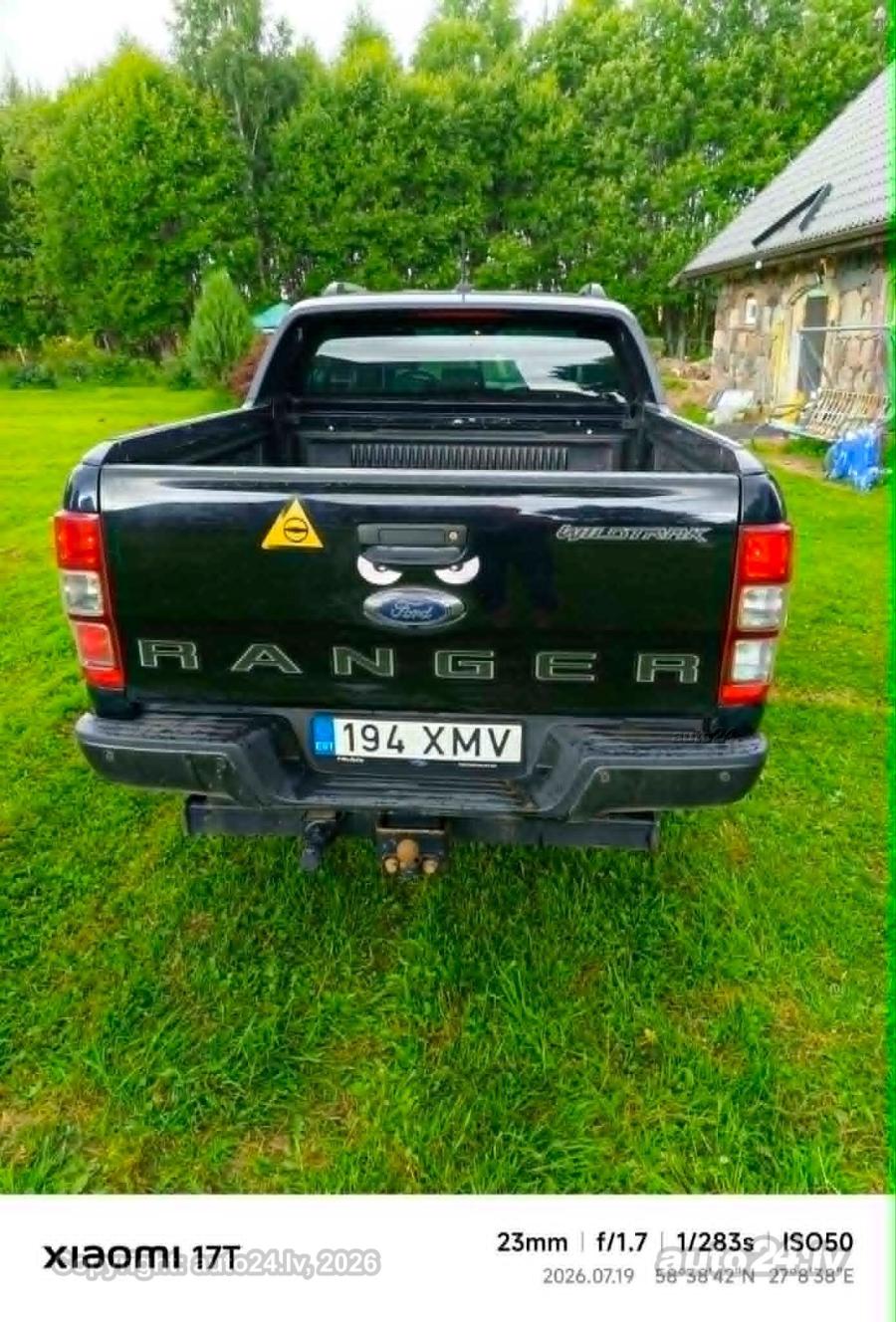 Black Ford Ranger 2021 in Tartu, with an engine capacity of 2.00 L and mileage of 104 thousand km for 26000 €, photo 4 on AUTOMOTO.COM.LV