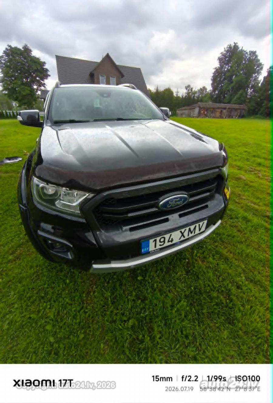 Black Ford Ranger 2021 in Tartu, with an engine capacity of 2.00 L and mileage of 104 thousand km for 26000 €, photo 20 on AUTOMOTO.COM.LV