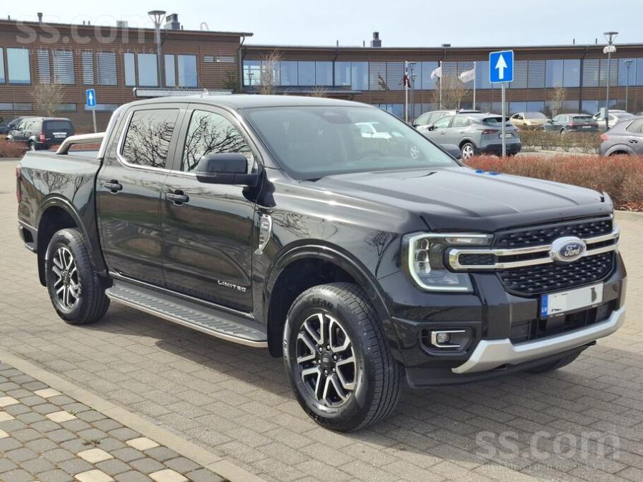 Black Ford Ranger 2024 in Riga, with an engine capacity of 2.00 L and mileage of 17 thousand km for 42100 €, photo 1 on AUTOMOTO.COM.LV
