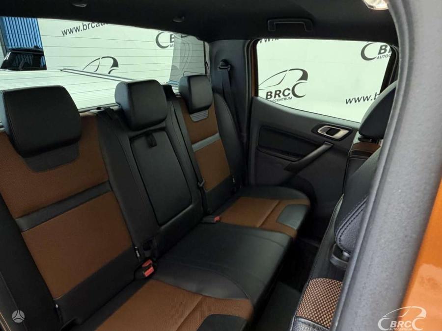 Orange Ford Ranger 2017 in Vilnius, with an engine capacity of 3.20 L and mileage of 87 thousand km for 22900 €, photo 13 on AUTOMOTO.COM.LV
