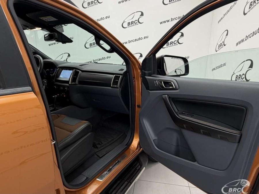 Orange Ford Ranger 2017 in Vilnius, with an engine capacity of 3.20 L and mileage of 87 thousand km for 19900 €, photo 10 on AUTOMOTO.COM.LV