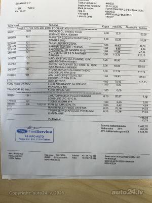 Белый Форд Рейнджер 2021 в Таллин, объемом двигателя 2.00 л и пробегом 130 тыс. км за 25900 €, фото 12 на AUTOMOTO.COM.LV