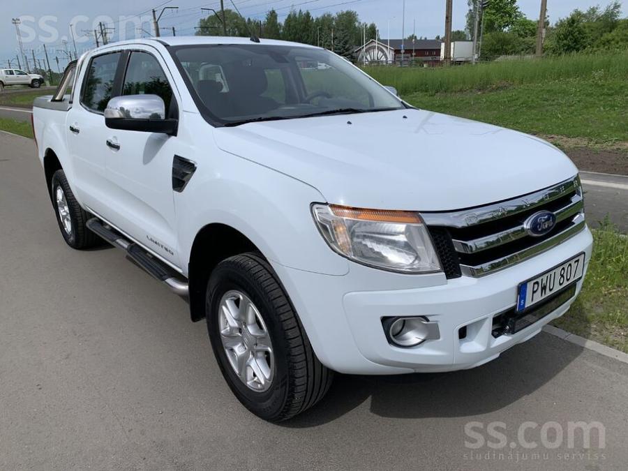 White Ford Ranger 2015 in Riga, with an engine capacity of 2.20 L and mileage of 252 thousand km for 13500 €, photo 4 on AUTOMOTO.COM.LV