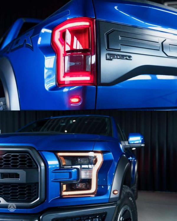 Blue Ford Raptor 2018 in Vilnius, with an engine capacity of 3.50 L and mileage of 48 thousand km for 53500 €, photo 7 on AUTOMOTO.COM.LV