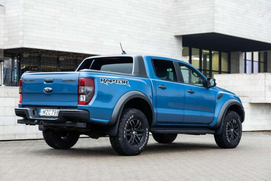 Blue Ford Raptor 2022 in Vilnius, with an engine capacity of 2.00 L and mileage of 143 thousand km for 37900 €, photo 2 on AUTOMOTO.COM.LV