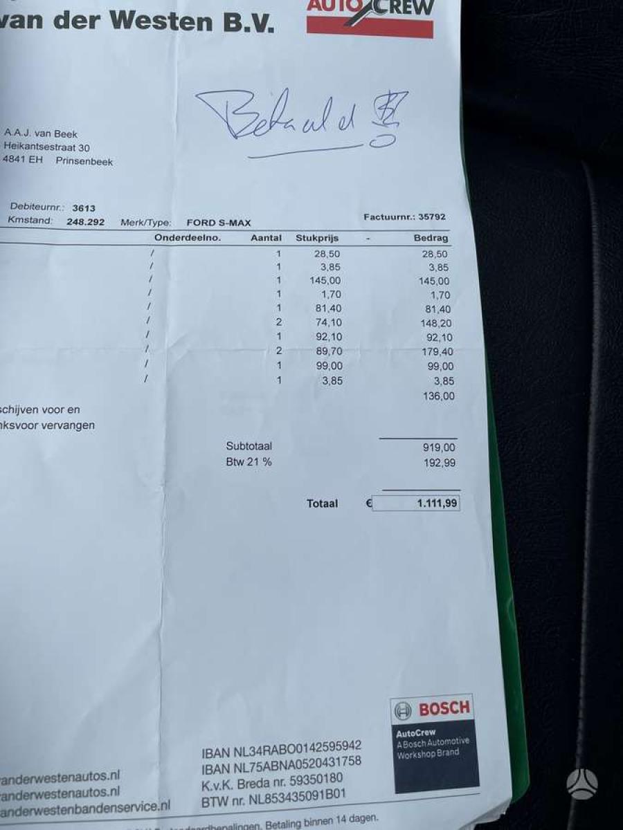 Melns Ford S-Max 2012 Panevēža, ar dzinēja tilpumu 2.00 L un nobraukumu 324 tūkst. km par 4750 €, foto 23 vietnē AUTOMOTO.COM.LV