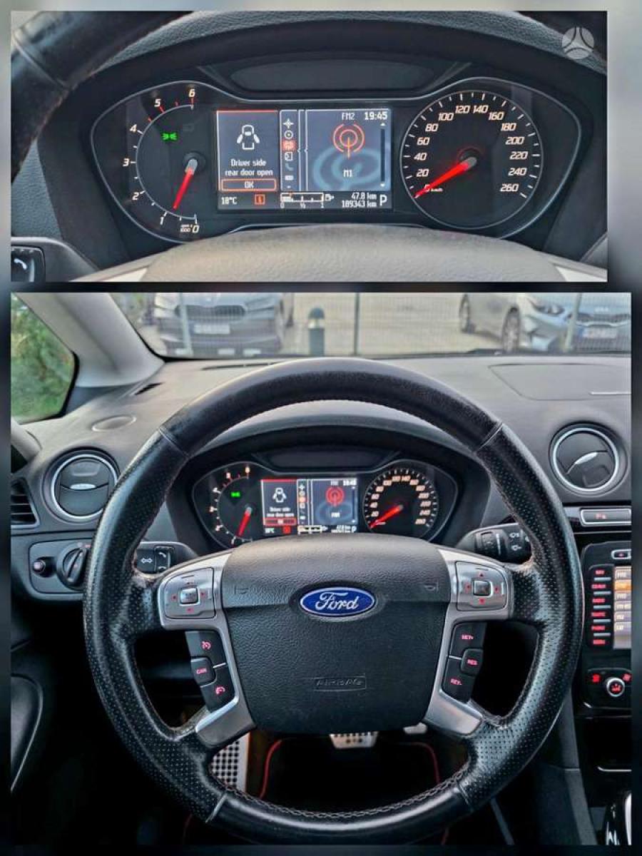 Black Ford S-Max 2013 in Siauliai, with an engine capacity of 2.20 L and mileage of 189 thousand km for 5650 €, photo 26 on AUTOMOTO.COM.LV
