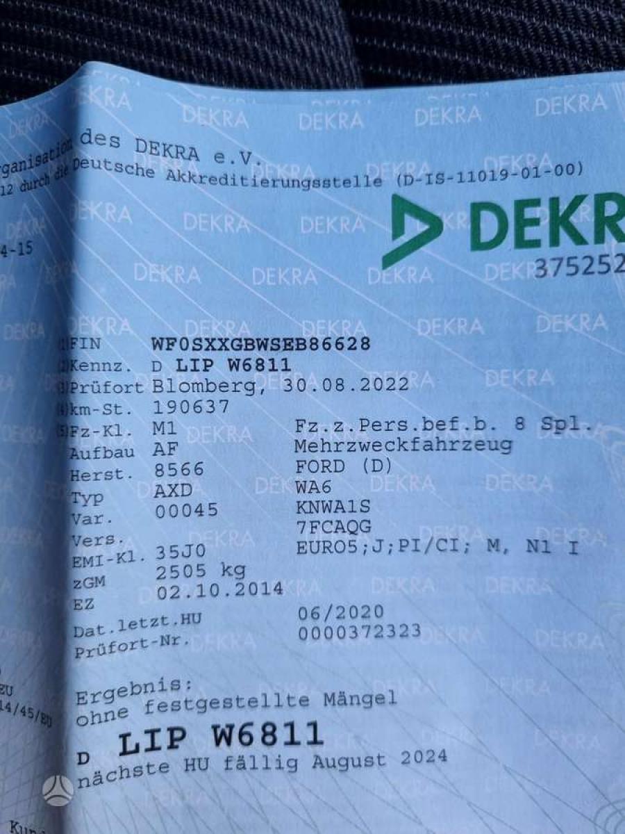 Melns Ford S-Max 2014 Panevēža, ar dzinēja tilpumu 2.18 L un nobraukumu 256 tūkst. km par 5800 €, foto 24 vietnē AUTOMOTO.COM.LV