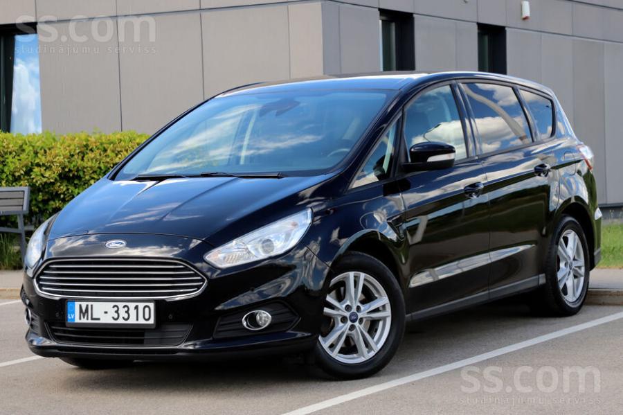 Black Ford S-Max 2017 in Tukums, with an engine capacity of 2.00 L and mileage of 262 thousand km for 6990 €, photo 4 on AUTOMOTO.COM.LV