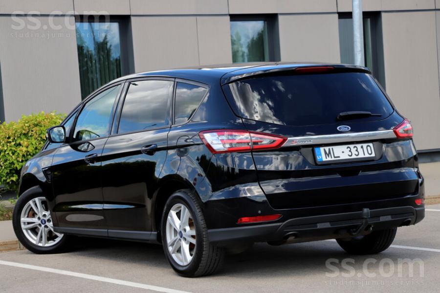 Black Ford S-Max 2017 in Tukums, with an engine capacity of 2.00 L and mileage of 262 thousand km for 6990 €, photo 6 on AUTOMOTO.COM.LV