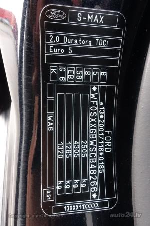 Melns Ford S-Max 2012 Tartu, ar dzinēja tilpumu 2.00 L un nobraukumu 310 tūkst. km par 7899 €, foto 27 vietnē AUTOMOTO.COM.LV