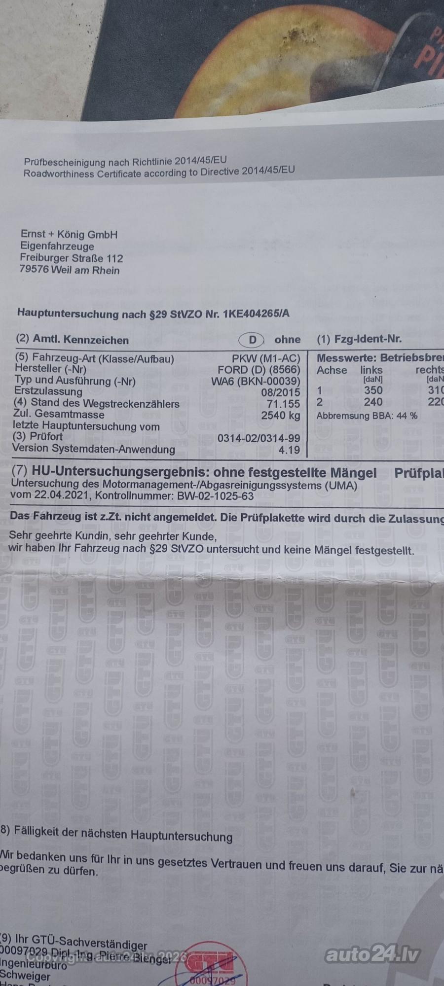 Black Ford S-Max 2015 in Tallinn, with an engine capacity of 2.00 L and mileage of 132 thousand km for 9999 €, photo 22 on AUTOMOTO.COM.LV