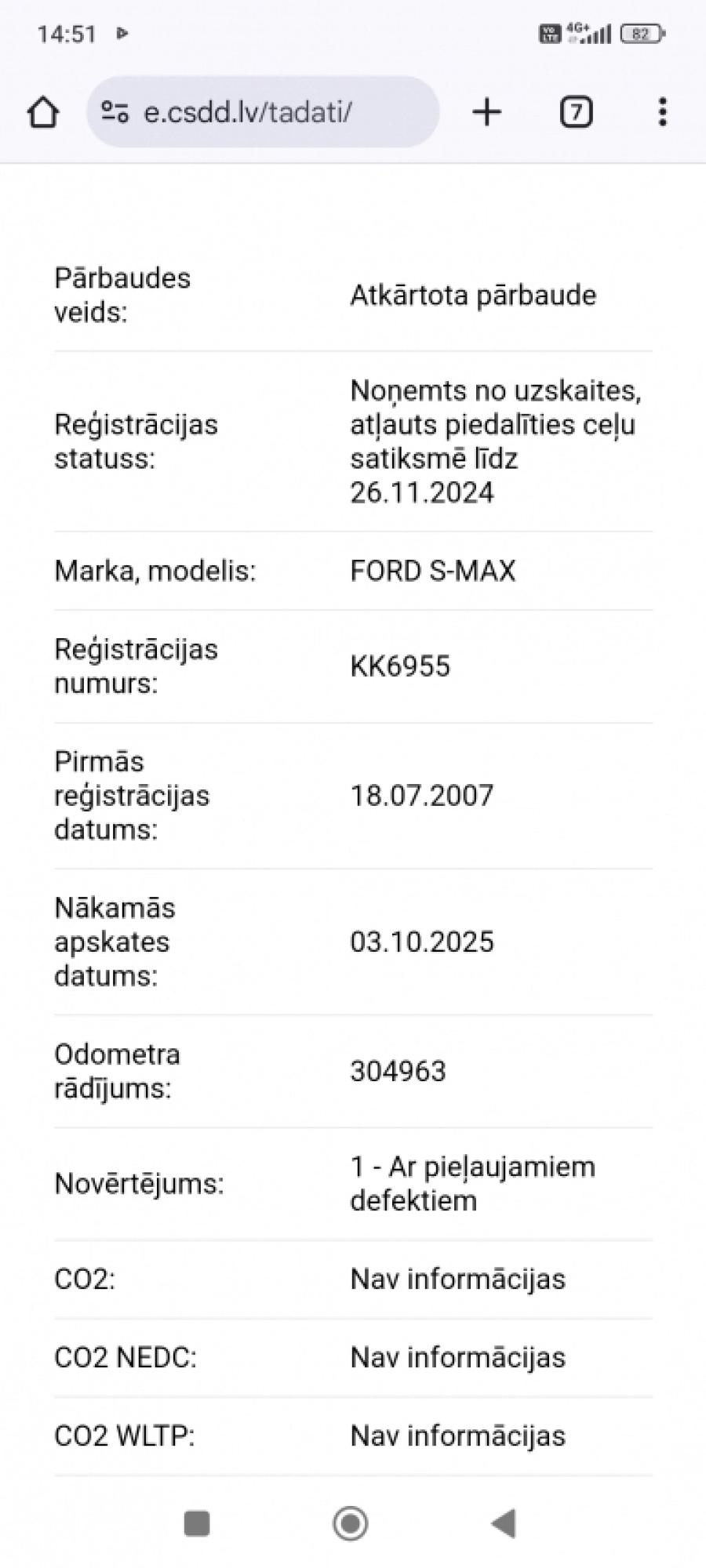 Blue Ford S-Max 2007 in Riga, with an engine capacity of 1.80 L and mileage of 305 thousand km for 2650 €, photo 4 on AUTOMOTO.COM.LV