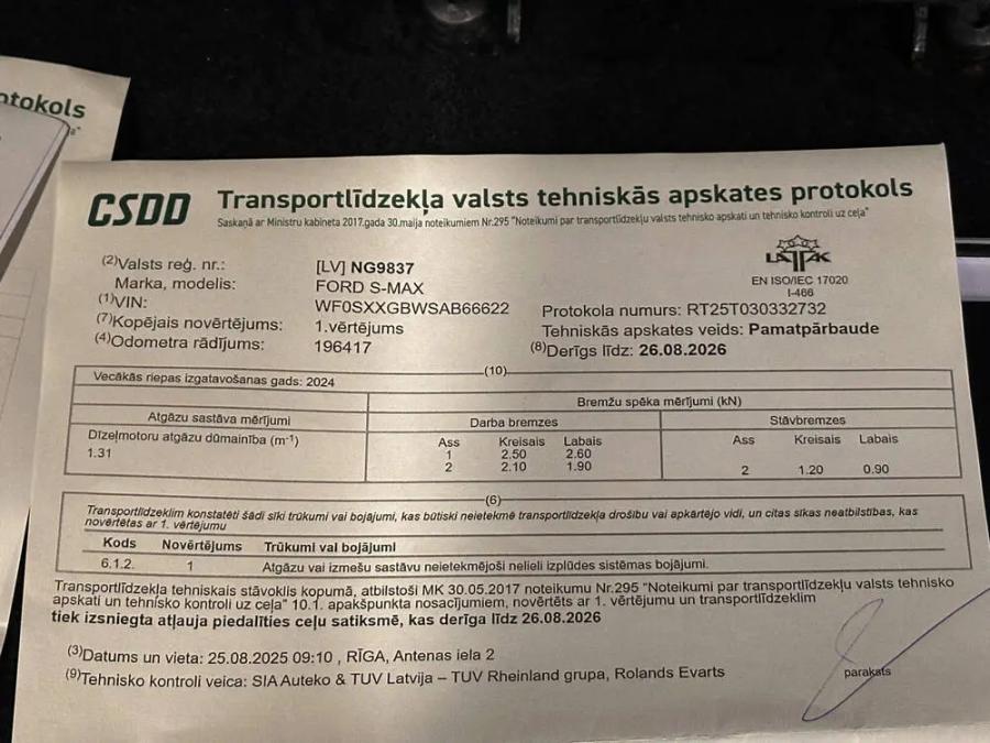 Синий Форд С-Макс 2010 в Юрмала, объемом двигателя 2.00 л и пробегом 202 тыс. км за 3995 €, фото 31 на AUTOMOTO.COM.LV