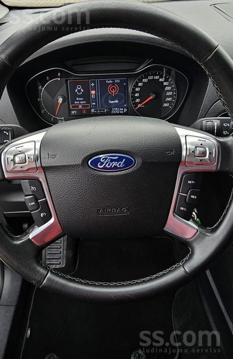 Blue Ford S-Max 2011 in Riga, with an engine capacity of 2.00 L and mileage of 272 thousand km for 3995 €, photo 20 on AUTOMOTO.COM.LV