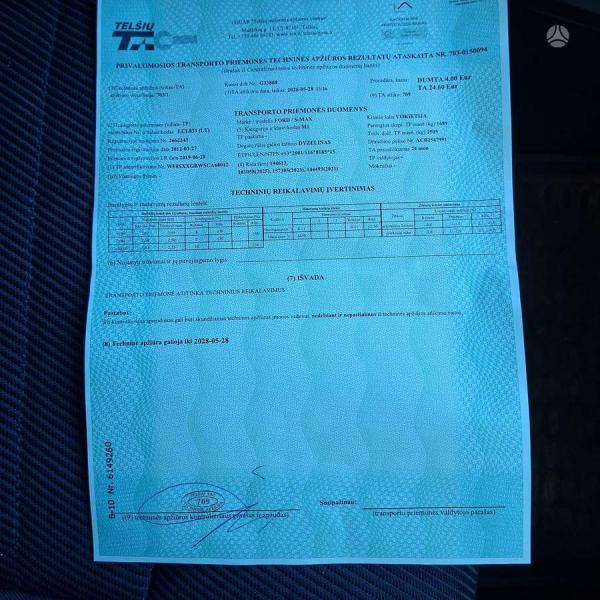 Zils Ford S-Max 2012 Naujoji Akmenė, ar dzinēja tilpumu 2.00 L un nobraukumu 195 tūkst. km par 6000 €, foto 3 vietnē AUTOMOTO.COM.LV