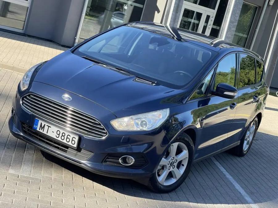 Blue Ford S-Max 2016 in Jurmala, with an engine capacity of 2.00 L and mileage of 249 thousand km for 6850 €, photo 1 on AUTOMOTO.COM.LV