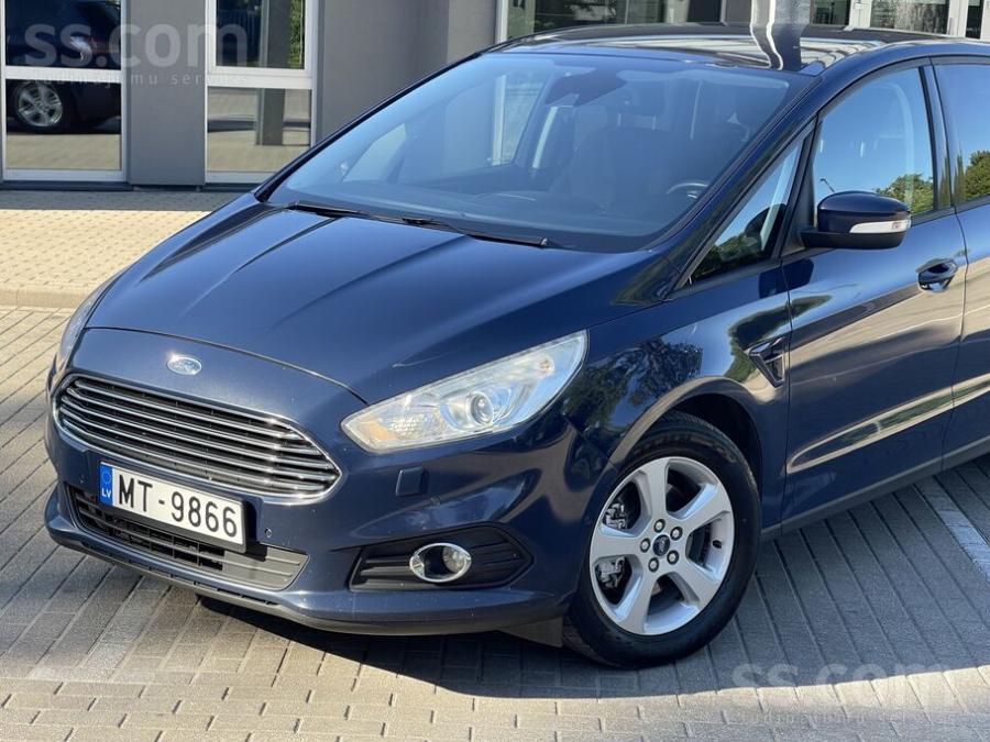 Blue Ford S-Max 2016 in Jurmala, with an engine capacity of 2.00 L and mileage of 0 thousand km for 6850 €, photo 6 on AUTOMOTO.COM.LV