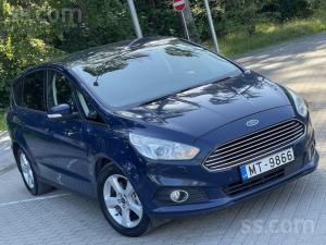 Blue Ford S-Max 2016 in Jurmala, with an engine capacity of 2.00 L and mileage of 0 thousand km for 6850 €, photo 10 on AUTOMOTO.COM.LV