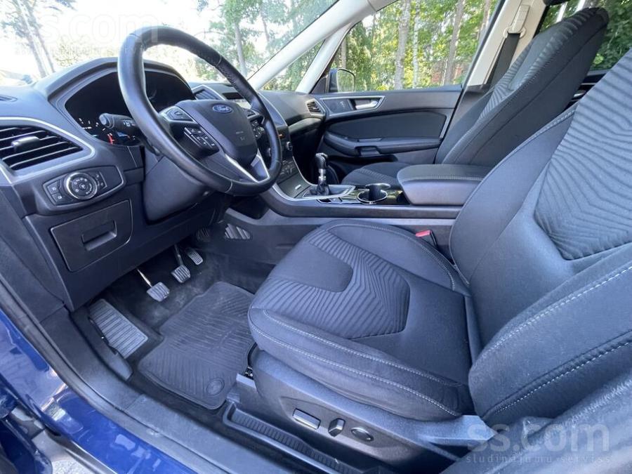 Blue Ford S-Max 2016 in Jurmala, with an engine capacity of 2.00 L and mileage of 0 thousand km for 6850 €, photo 19 on AUTOMOTO.COM.LV