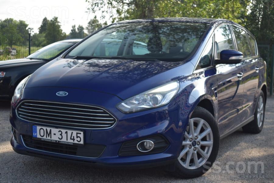 Blue Ford S-Max 2017 in Kuldiga, with an engine capacity of 2.00 L and mileage of 0 thousand km for 9990 €, photo 1 on AUTOMOTO.COM.LV
