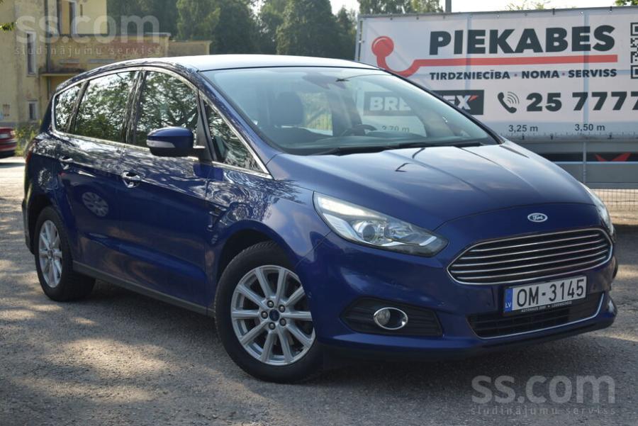 Blue Ford S-Max 2017 in Kuldiga, with an engine capacity of 2.00 L and mileage of 0 thousand km for 9990 €, photo 5 on AUTOMOTO.COM.LV