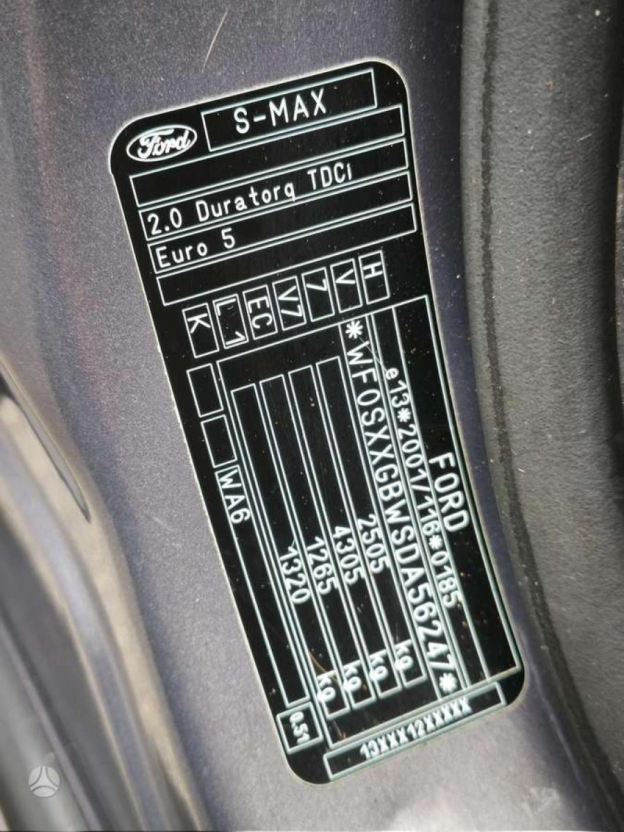Brown Ford S-Max 2013 in Prienai, with an engine capacity of 2.00 L and mileage of 283 thousand km for 4950 €, photo 22 on AUTOMOTO.COM.LV
