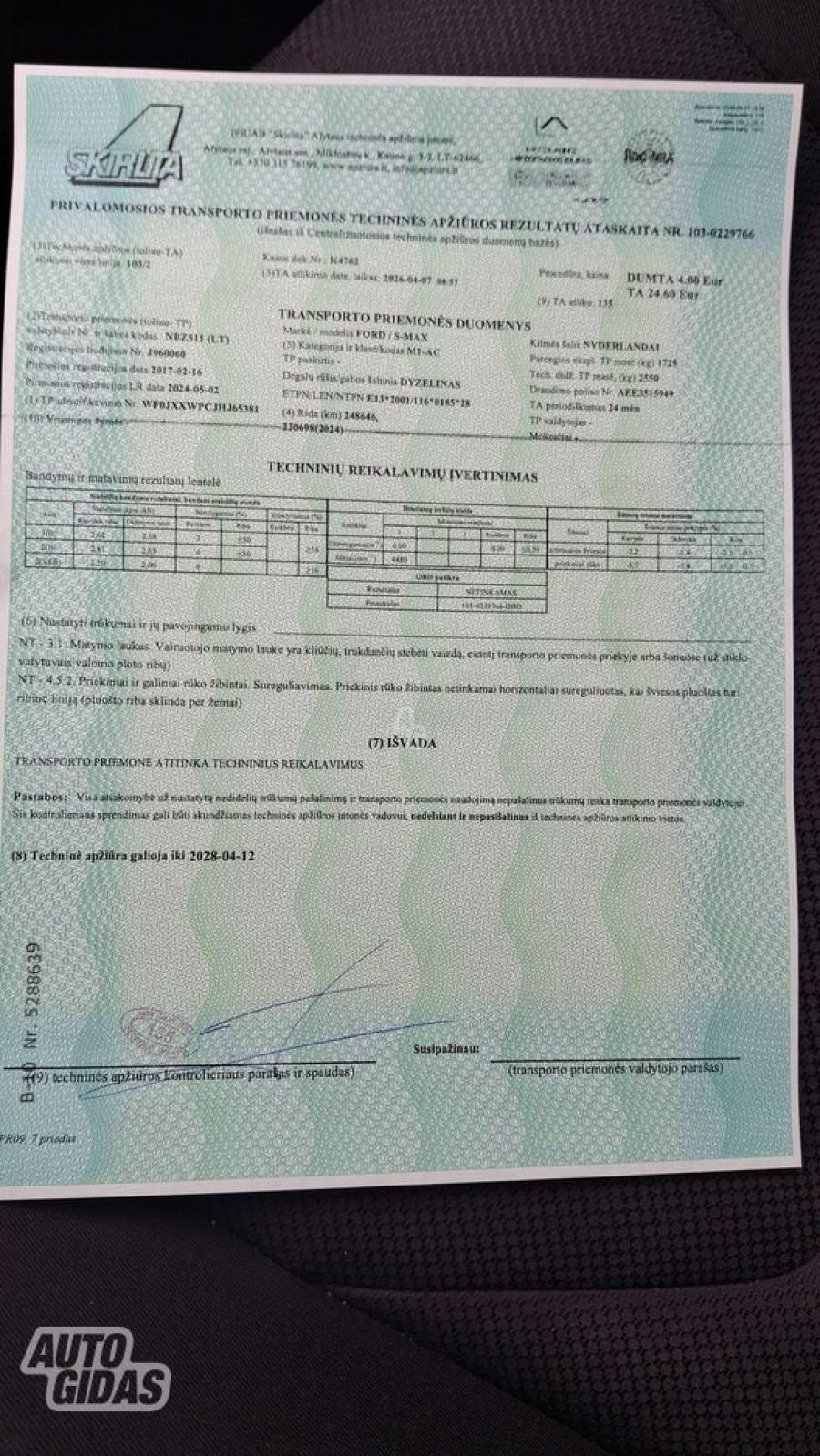 Зеленый Форд С-Макс 2017 в Каунас, объемом двигателя 2.00 л и пробегом 248 тыс. км за 11300 €, фото 17 на AUTOMOTO.COM.LV